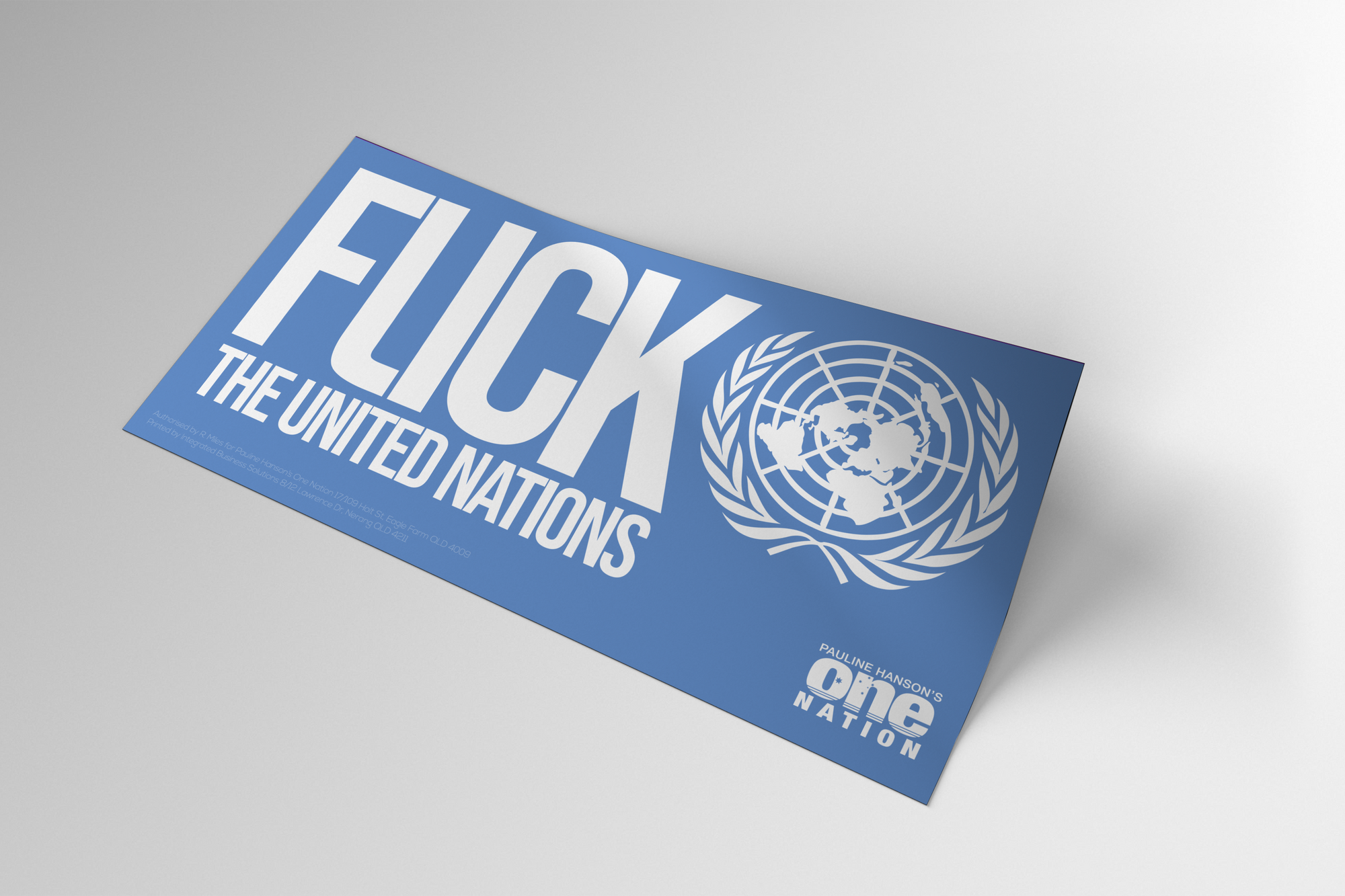Official Flick The United Nations Bumper Sticker